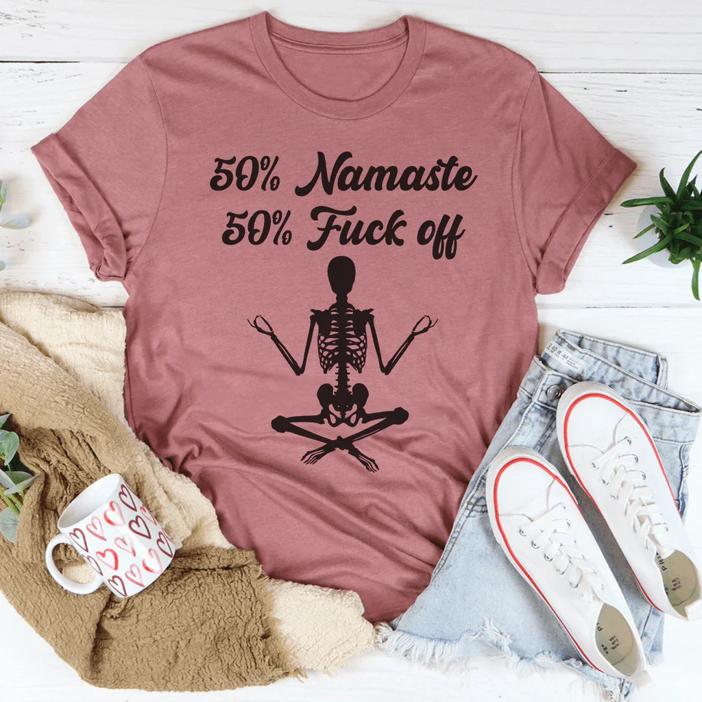 50% Namaste Tee – Peachy Sunday