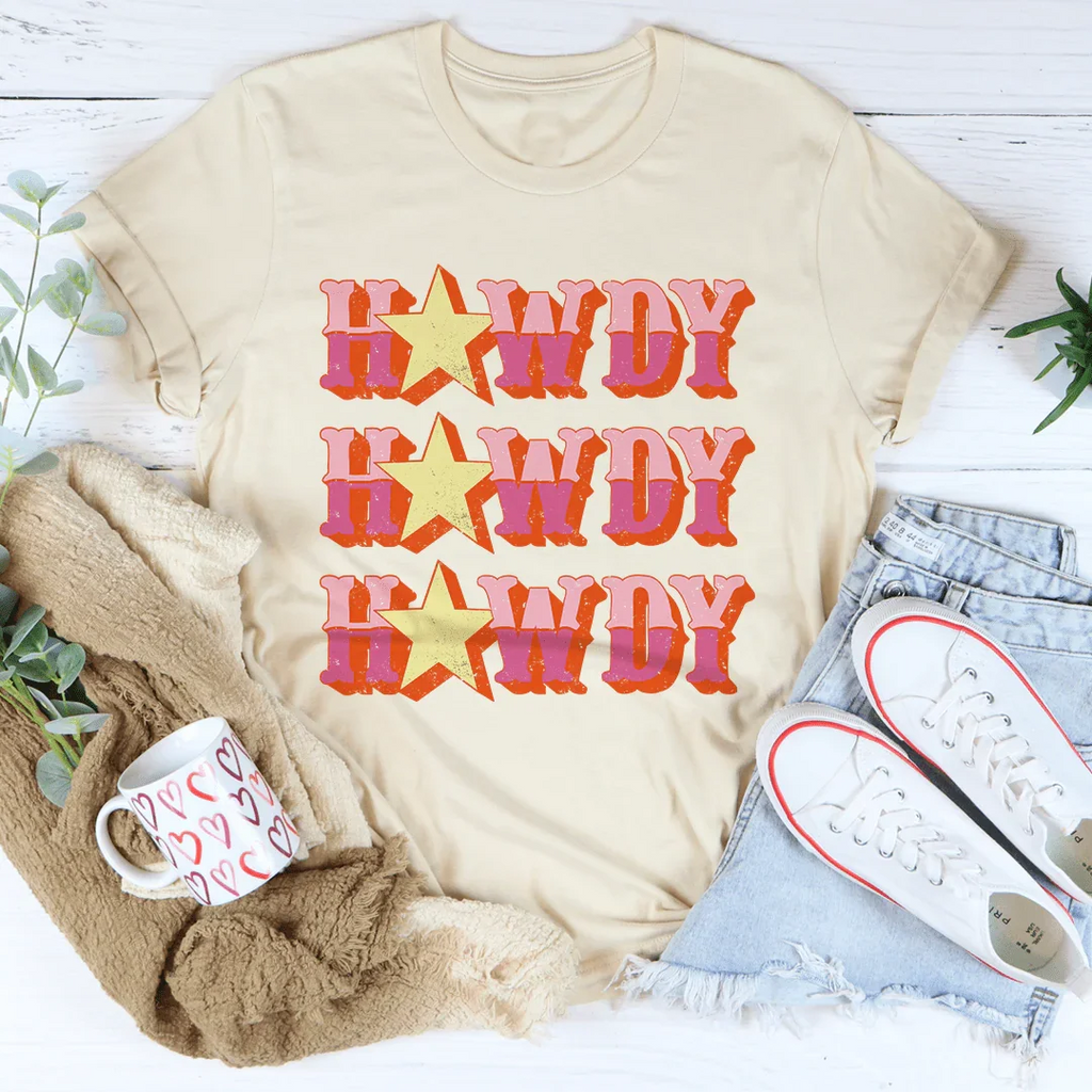 Howdy Western Tee – Peachy Sunday